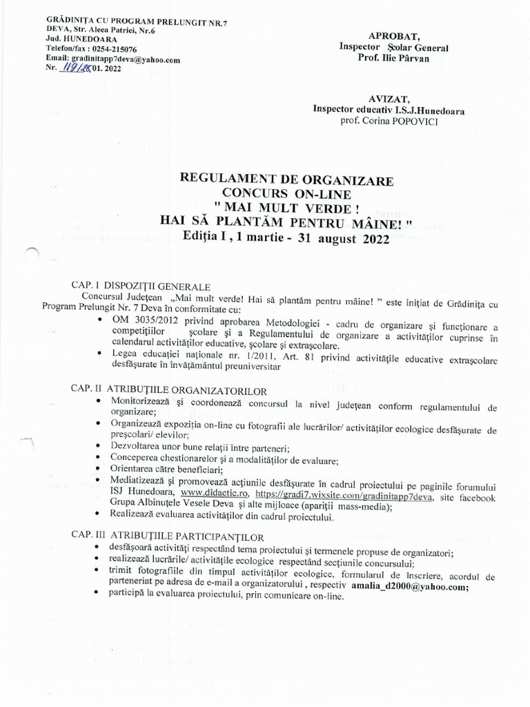 Proiect Educational de Educatie Ecologica | PDF