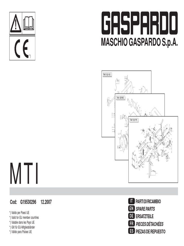 Gaspardo Precision Drill Mti Parts Manual 2007 | PDF