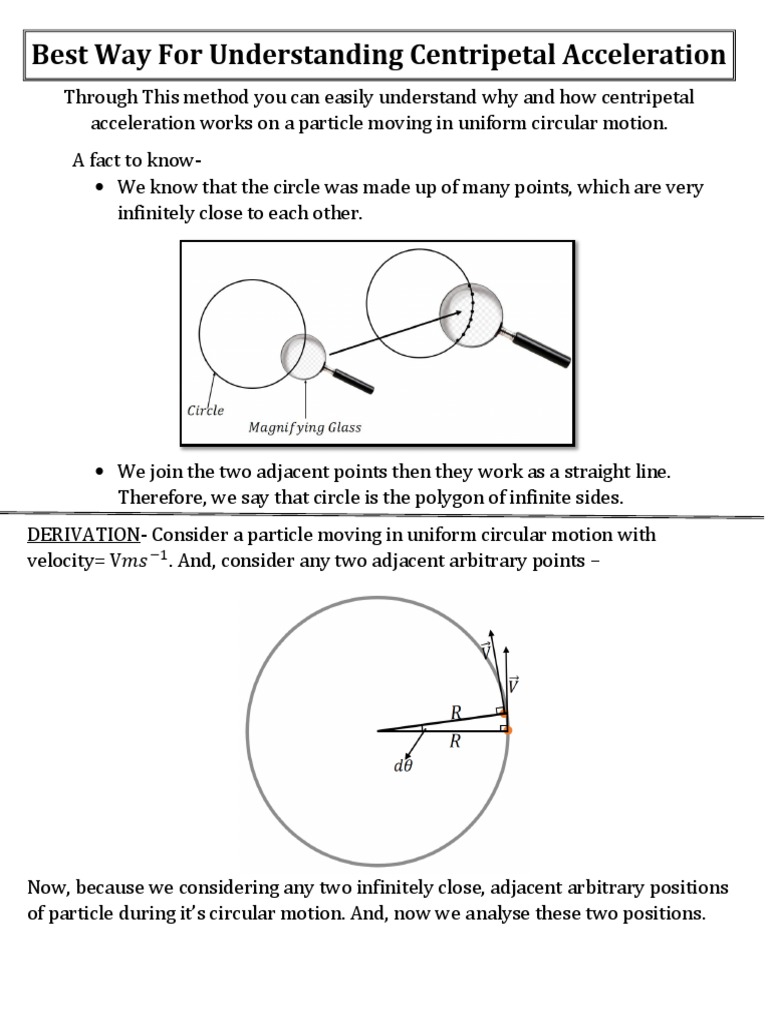 Centripetal Force PDF | PDF | Acceleration | Theoretical Physics
