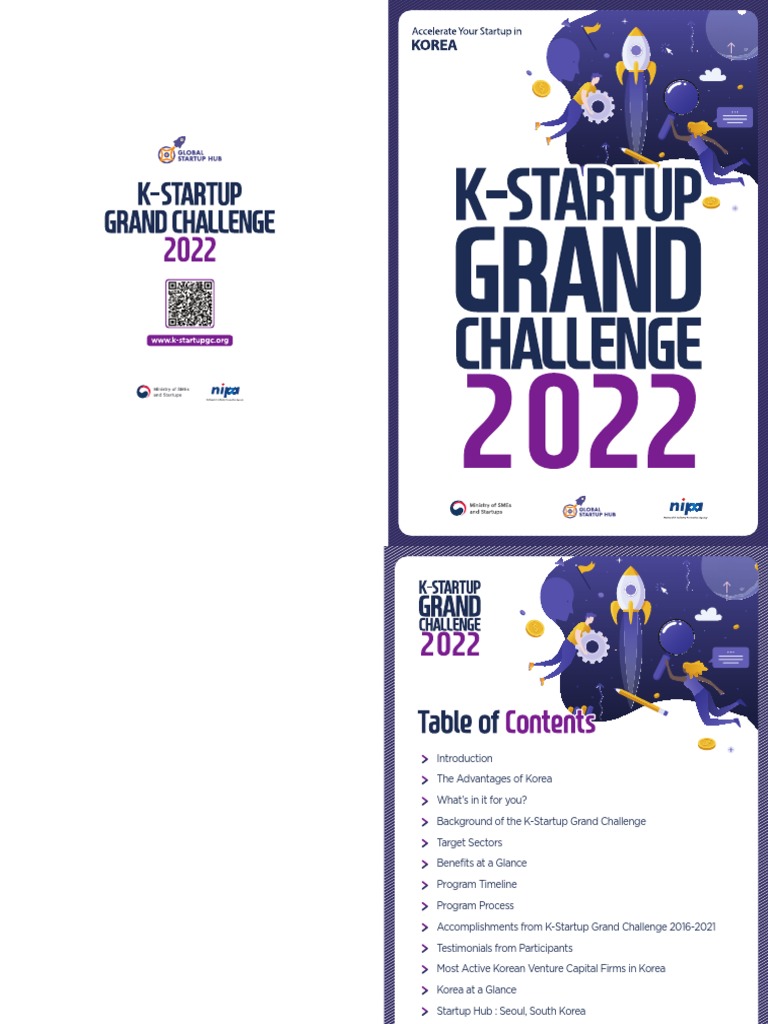K-Startup Grand Challenge 2022 Brochure - Downsized | PDF | Venture ...