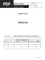 Work Method Statement For Plumbing and Sanitary Works | PDF | Plumbing ...