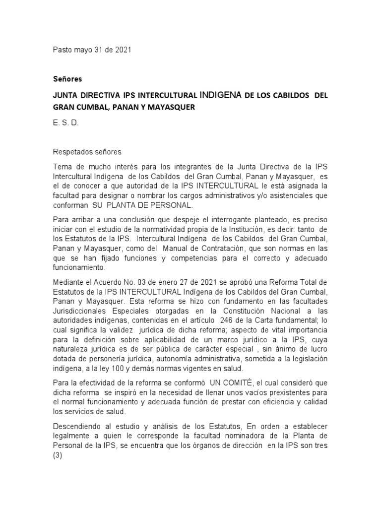 Concepto Ips. Cumbal | PDF