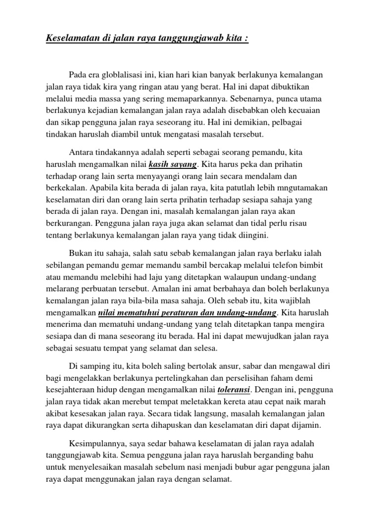 Moral Folio SPM - Tugasan Esei | PDF