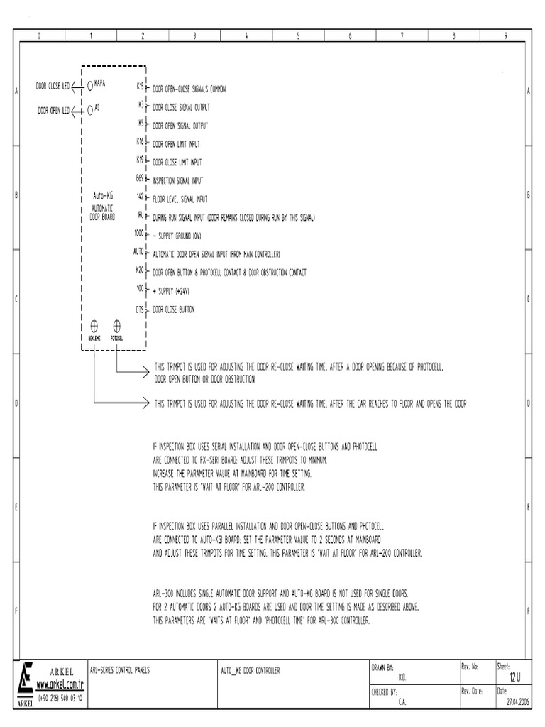 Auto - KG (Automatic Door Card) Connection Diagram | PDF