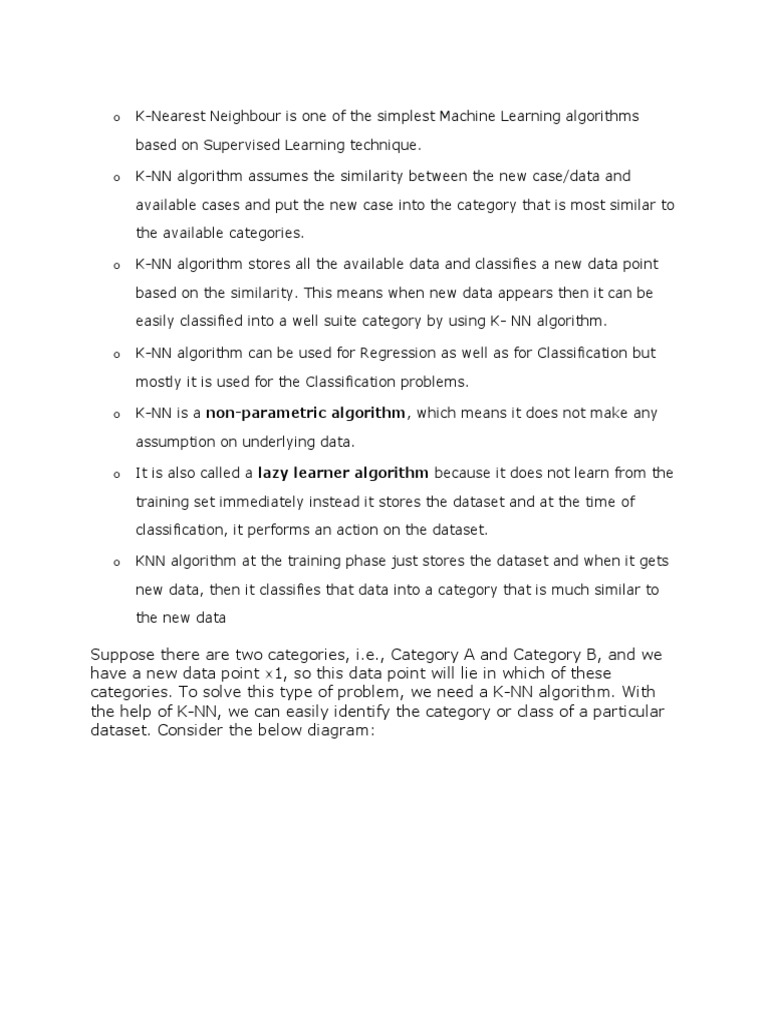 Knn Algorithm Pdf Computer Programming Algorithms And Data Structures 5144