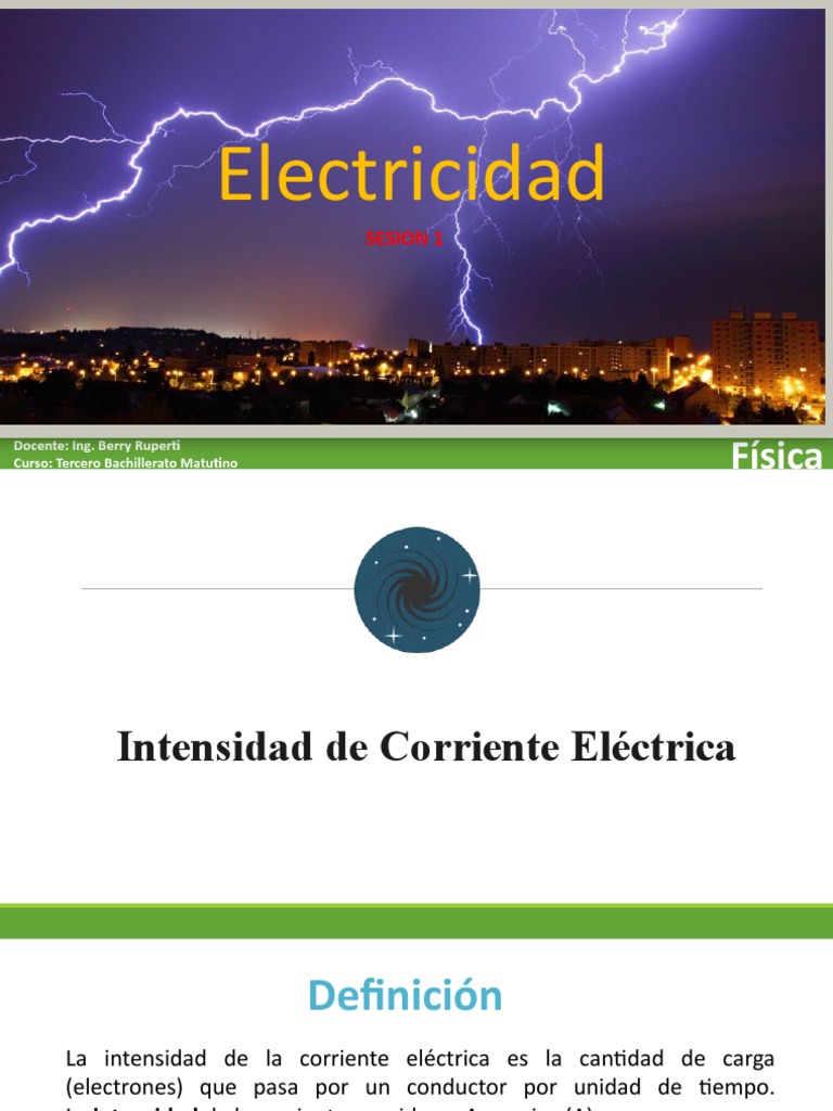 1 Electricidad-Intensidad Eléctrica | PDF | Corriente eléctrica ...