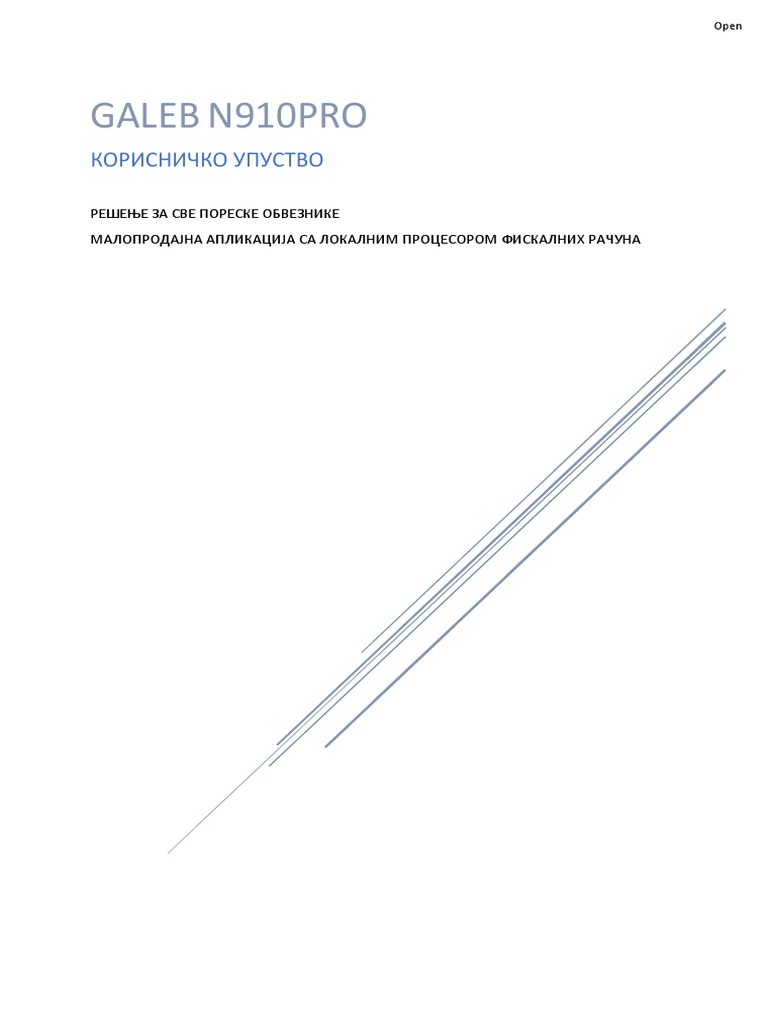 Galeb n910 Pro Korisnicko Uputstvo | PDF