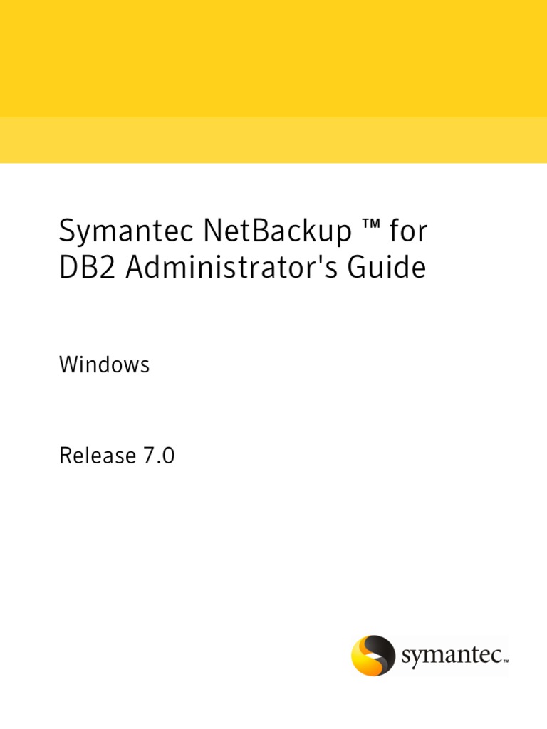 NetBackup Admin Guide DB2 Win | PDF | Ibm Db2 | Backup