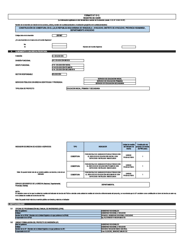 Formato De Registro-7c Corregido | Pdf | Educación De La Primera 