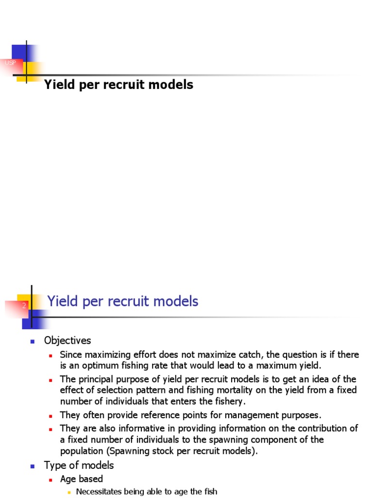 Yield Per Recruit Models | PDF | Demography | Yield (Finance)