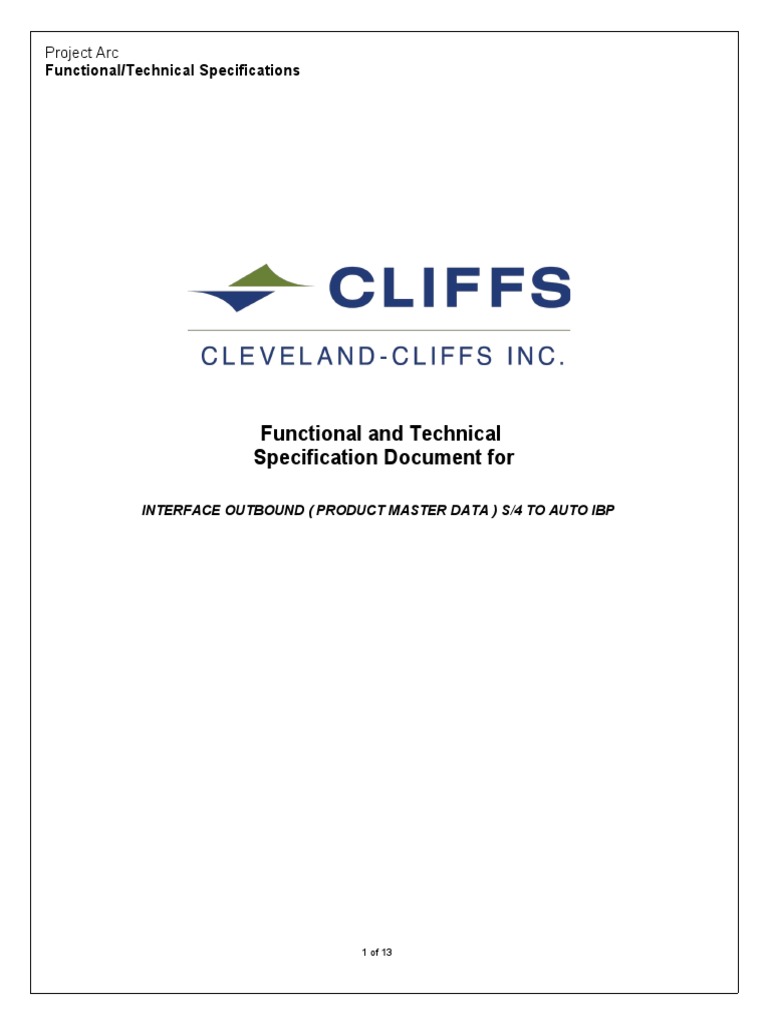 Functional and Technical Specification Document For | PDF | Interface ...