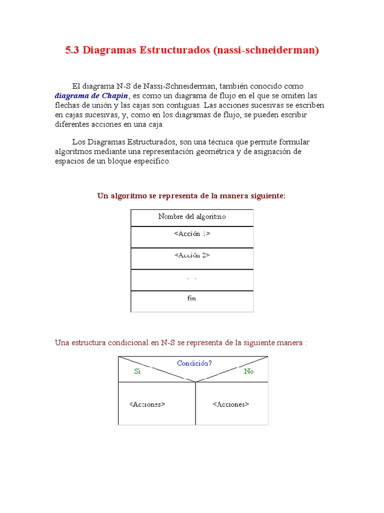Diagramas de Nassi-Schneidermann | PDF | Estructura de datos de matriz | Cadena (informática)
