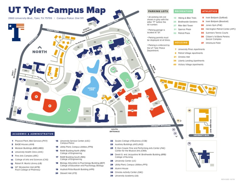 UT Tyler Campus Map and Parking Info | PDF