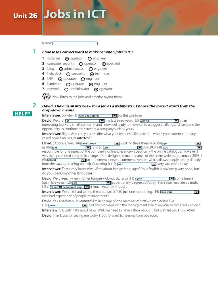 Jobs in ICT: Help? Help? | PDF | Cyberspace | Information Technology