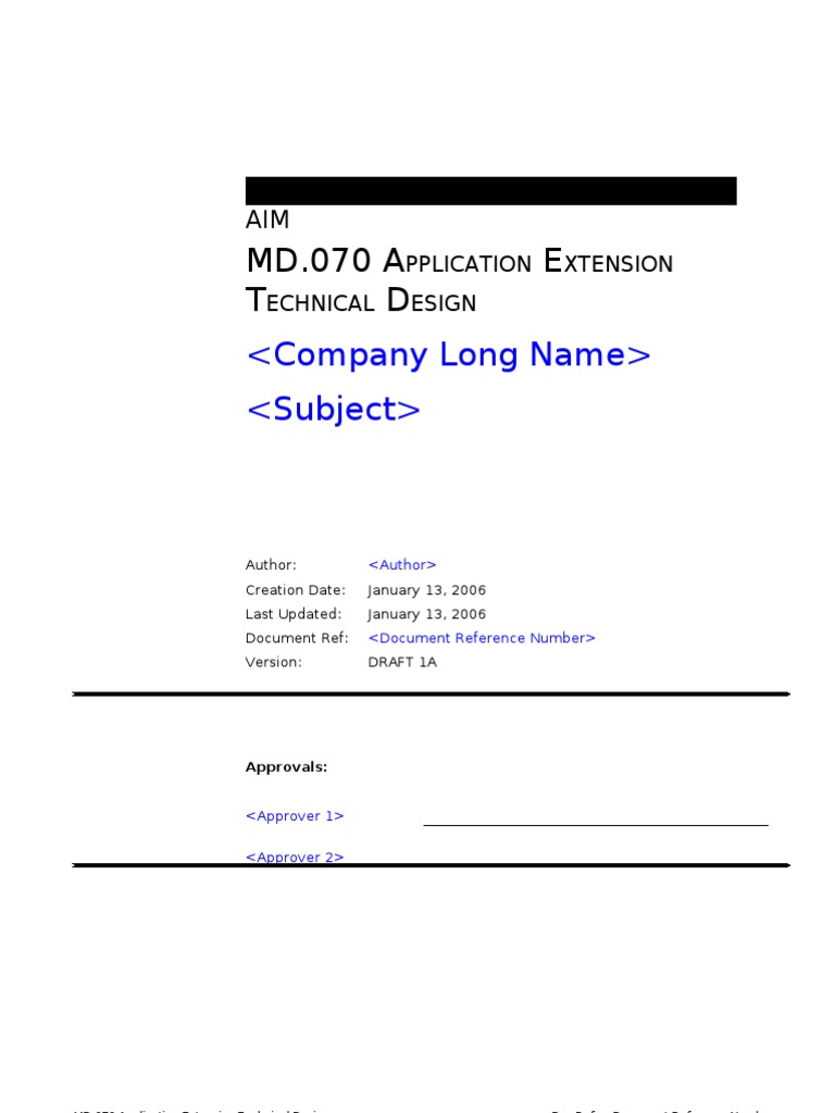 MD.070 Application Extension Design | PDF | Parameter (Computer ...