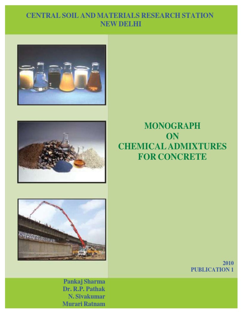 Chemical Admixture - Monograph | PDF | Concrete | Cement