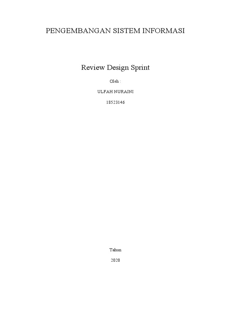 Metode Design Sprint dalam 5 Hari | PDF | Karier & Perkembangan | Bisnis