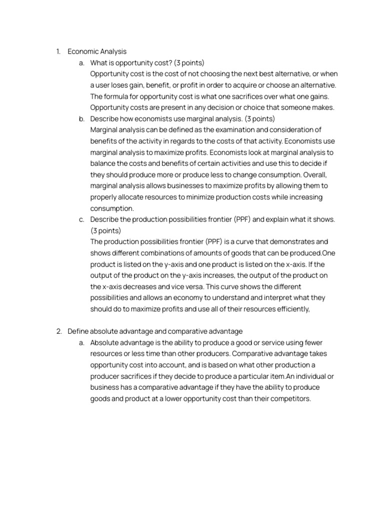 Macroeconomics Unit 2 Test FRQ | PDF | Demand | Supply (Economics)