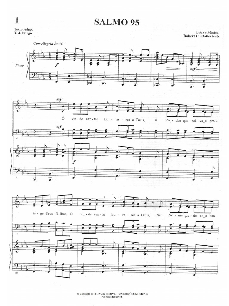 Salmo 95 - Partitura | PDF