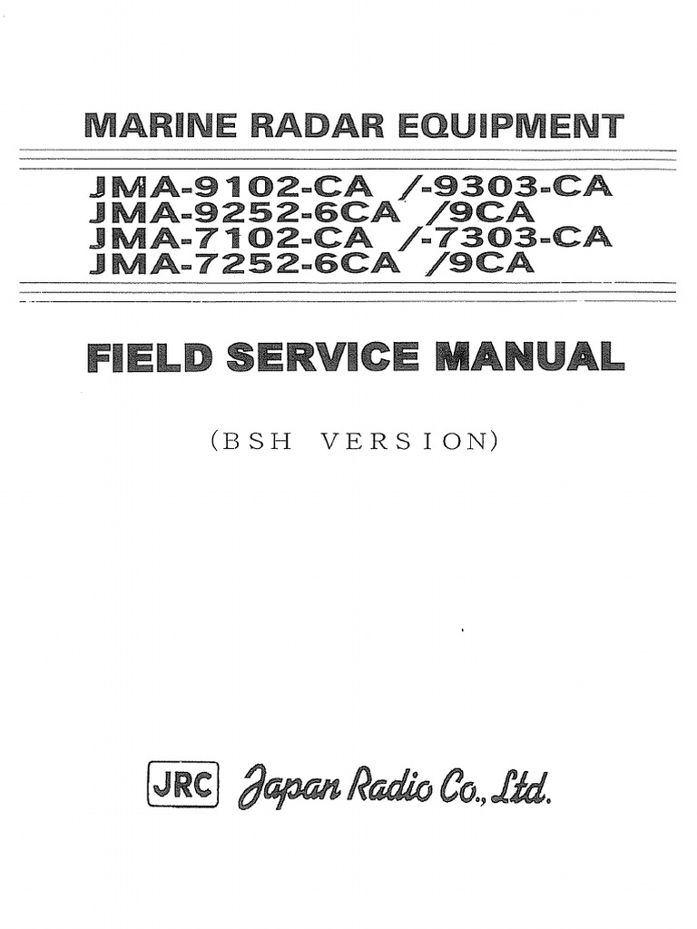 Jma 9102 - Jma 9252 - Jma 9303 - Jma 7102 - Jma 7252 - Jma 7303 Field ...