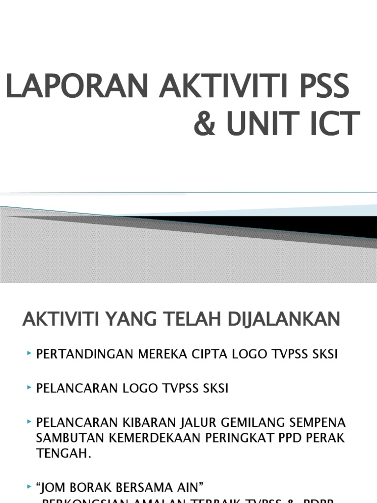 Laporan PSS Dan Unit Ict | PDF