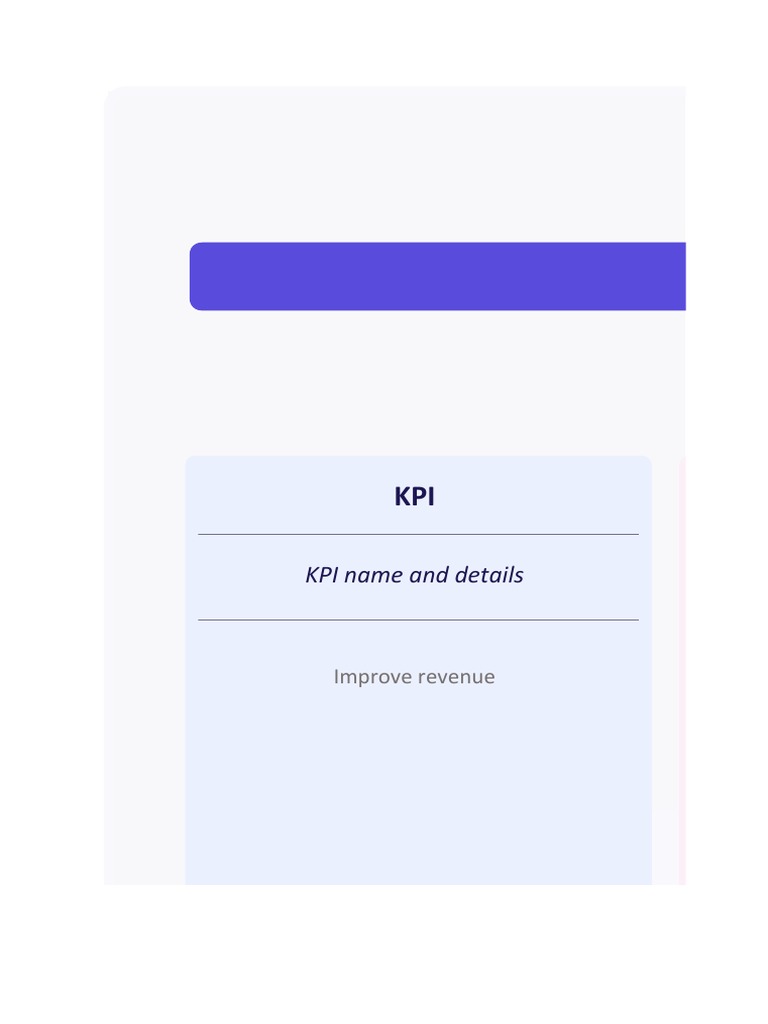 KPI Report Template | PDF