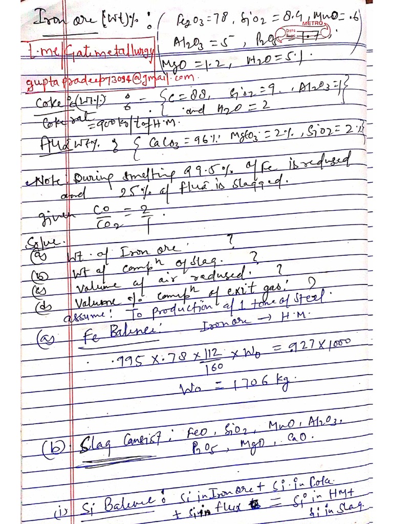 Iron Ore Calculation (Askmemetallurgy) | PDF