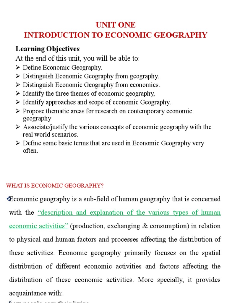Introduction to Economic Geography | PDF | Agriculture | Pastoralism