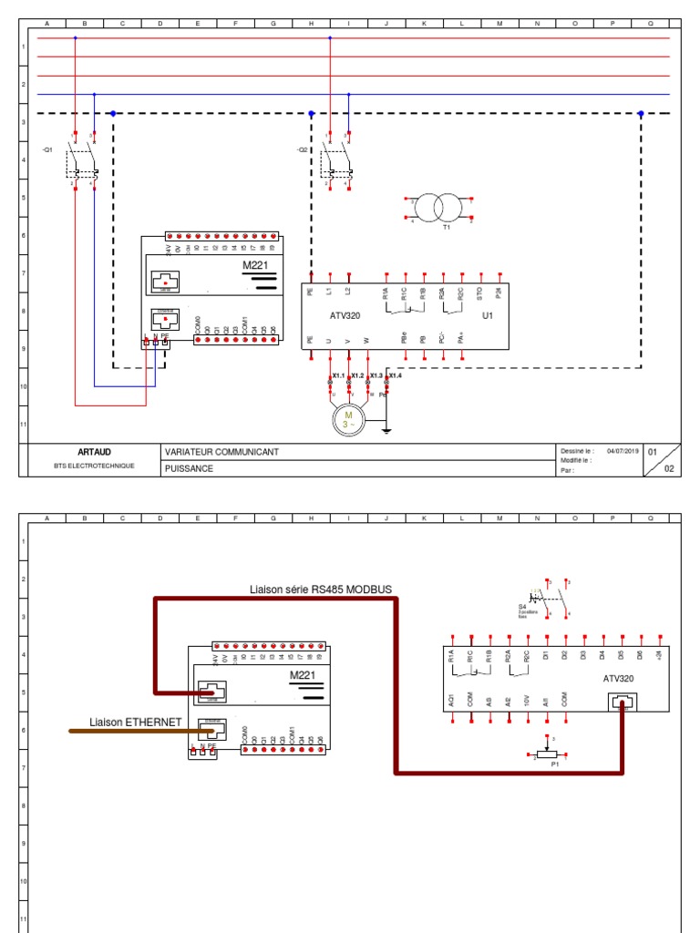 ATV320 Wiring Diagram & Modbus Connection | PDF
