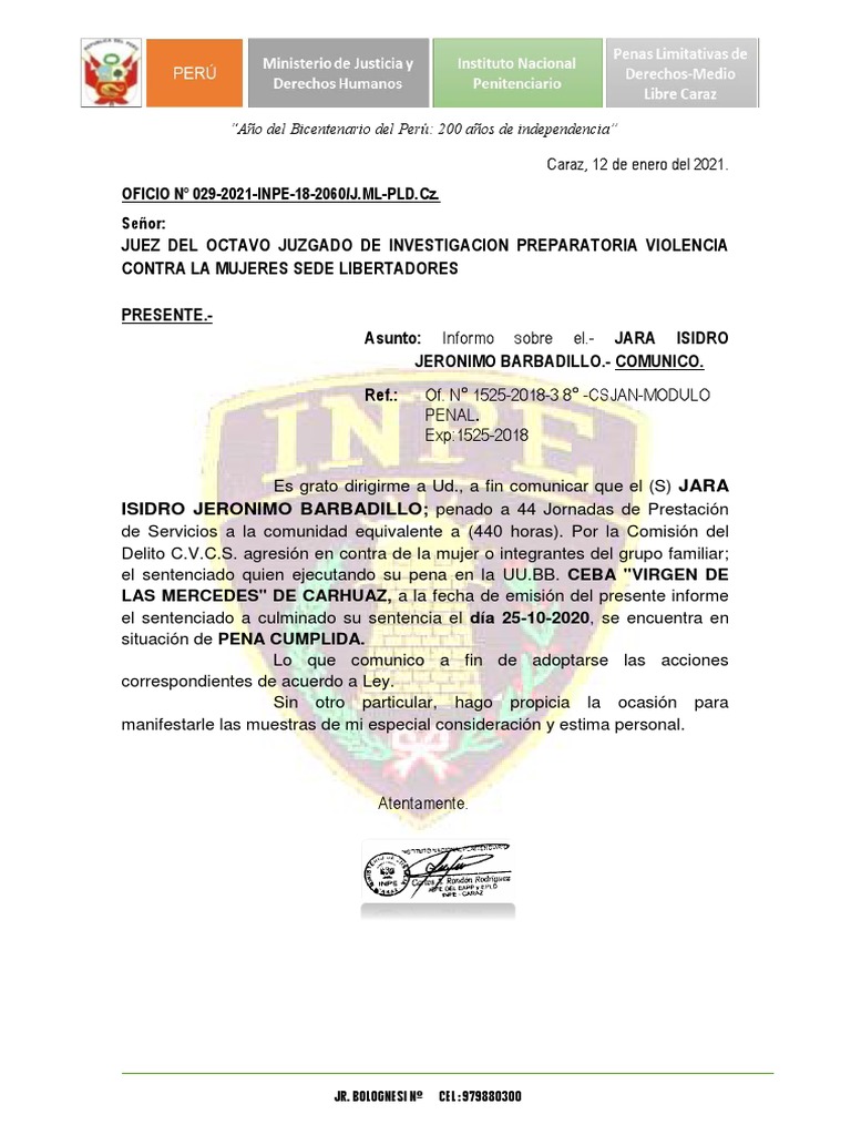 Exp. 01525-2018-3-0201-JR-PE-04 - Anexo - 02051-2021 | PDF