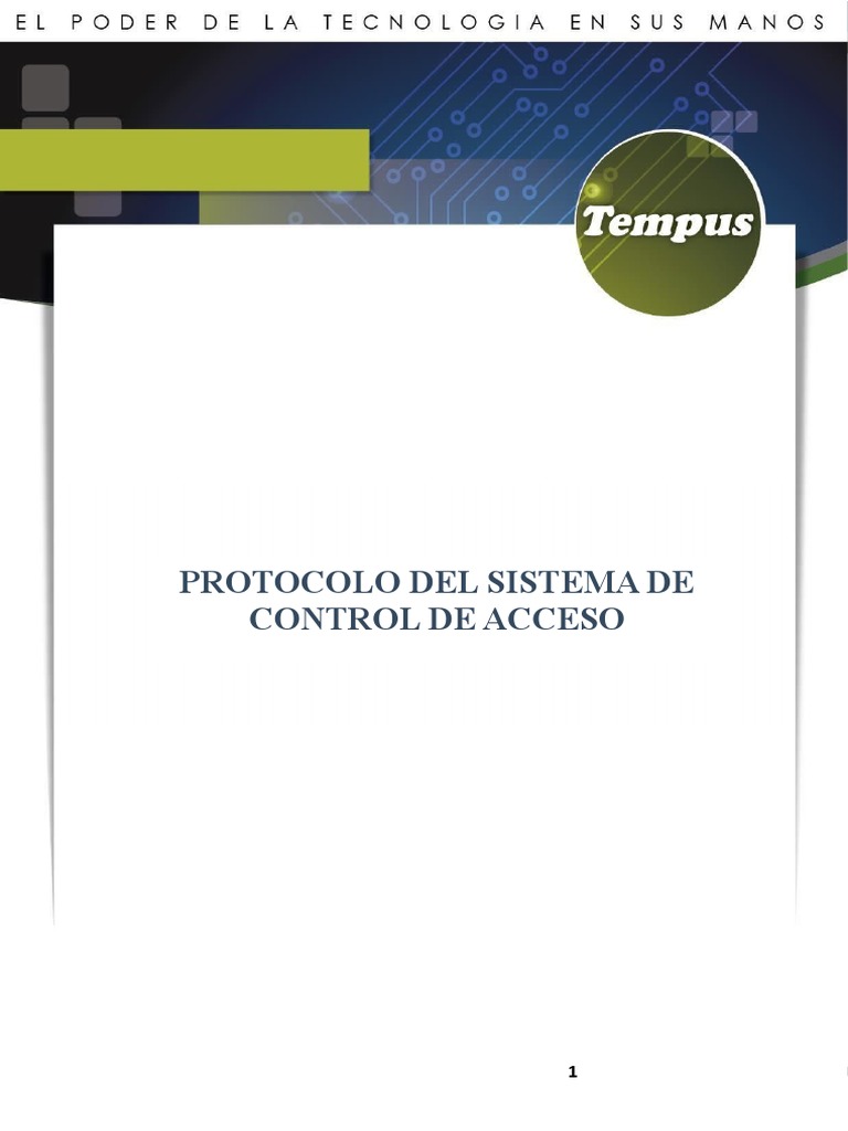 Protocolo Del Sistema de Control de Acceso | PDF