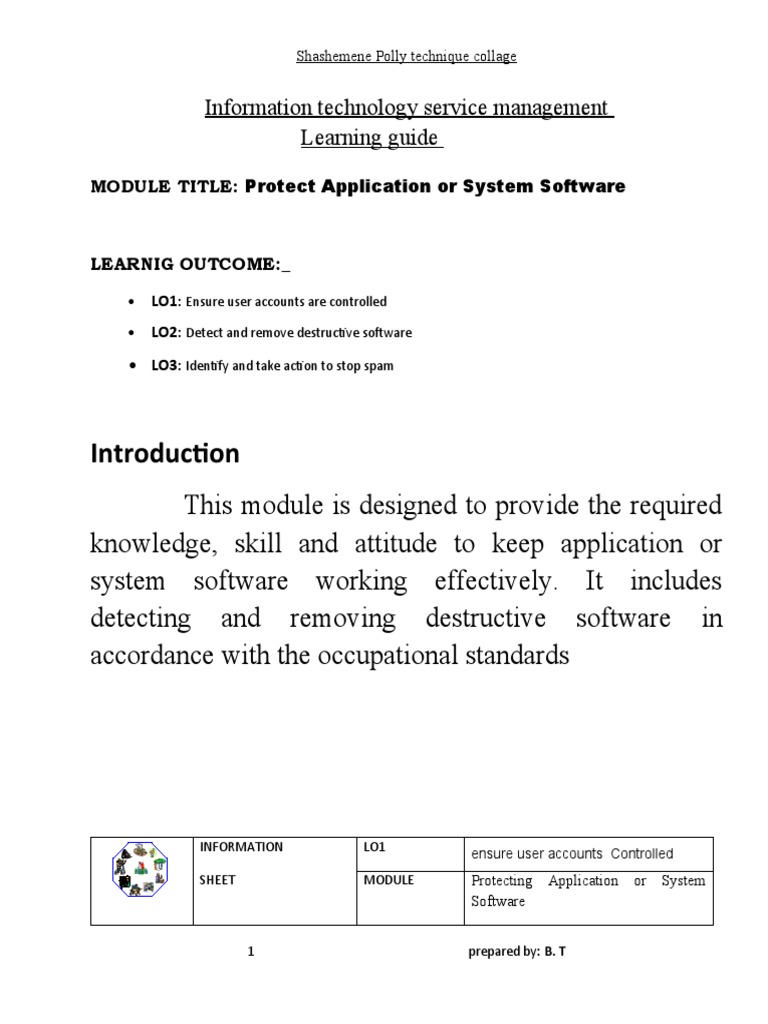 Protect Application or System Software INFORMATION SHEET | PDF ...