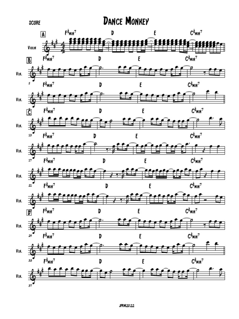 Dance Monkey Violin | PDF