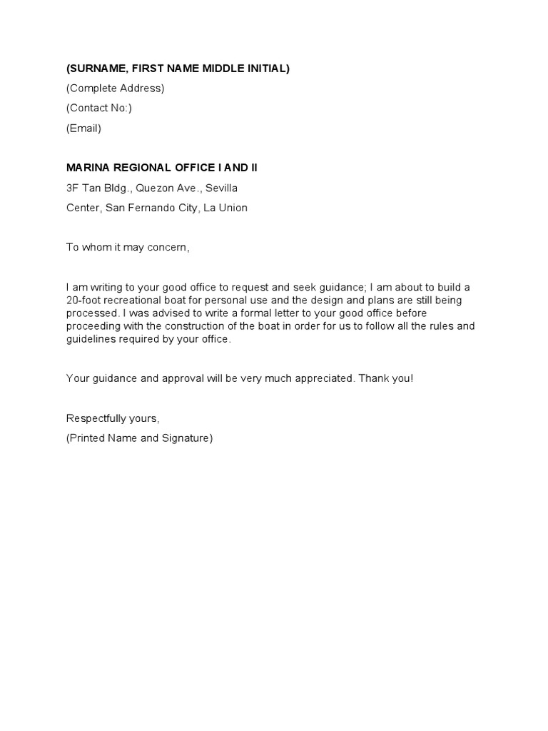 Request Letter-to-marina | PDF