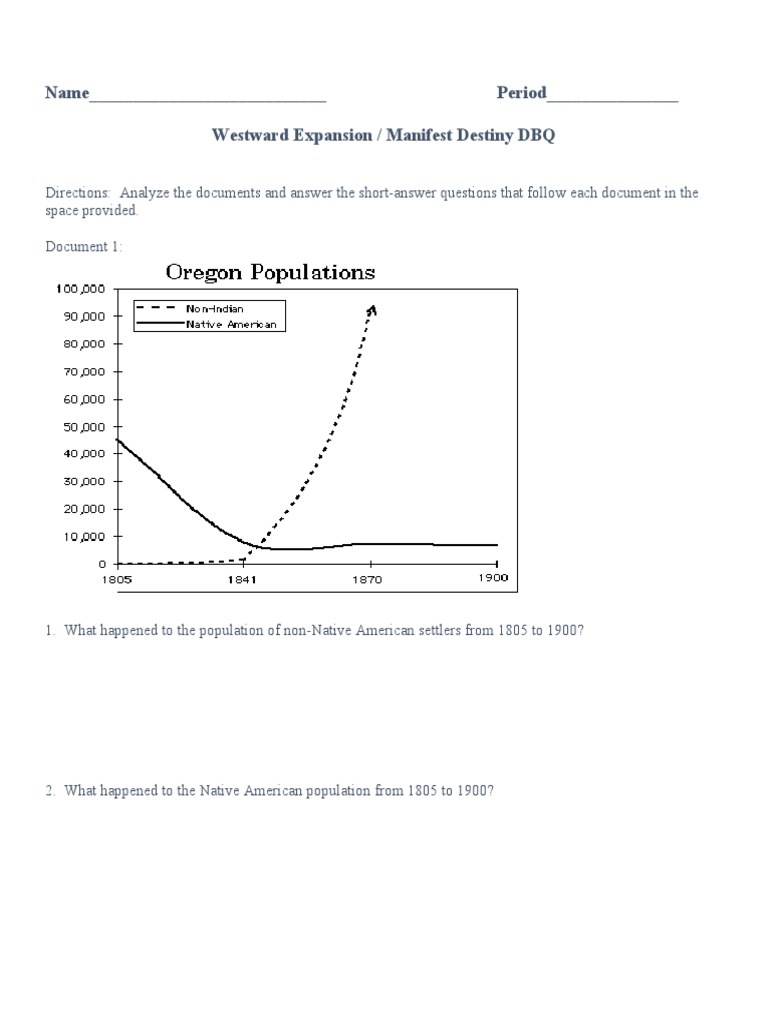 Manifest Destiny DBQ | PDF | The United States