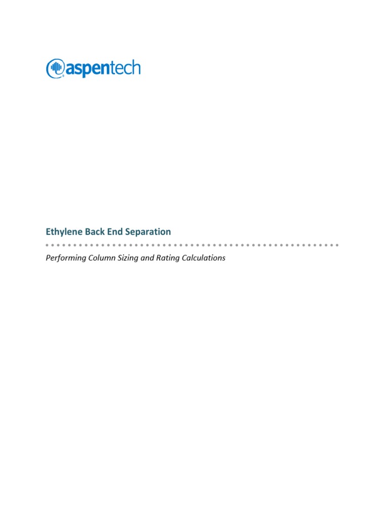 Ethylene Column Sizing and Rating Guide | PDF | Cracking (Chemistry ...