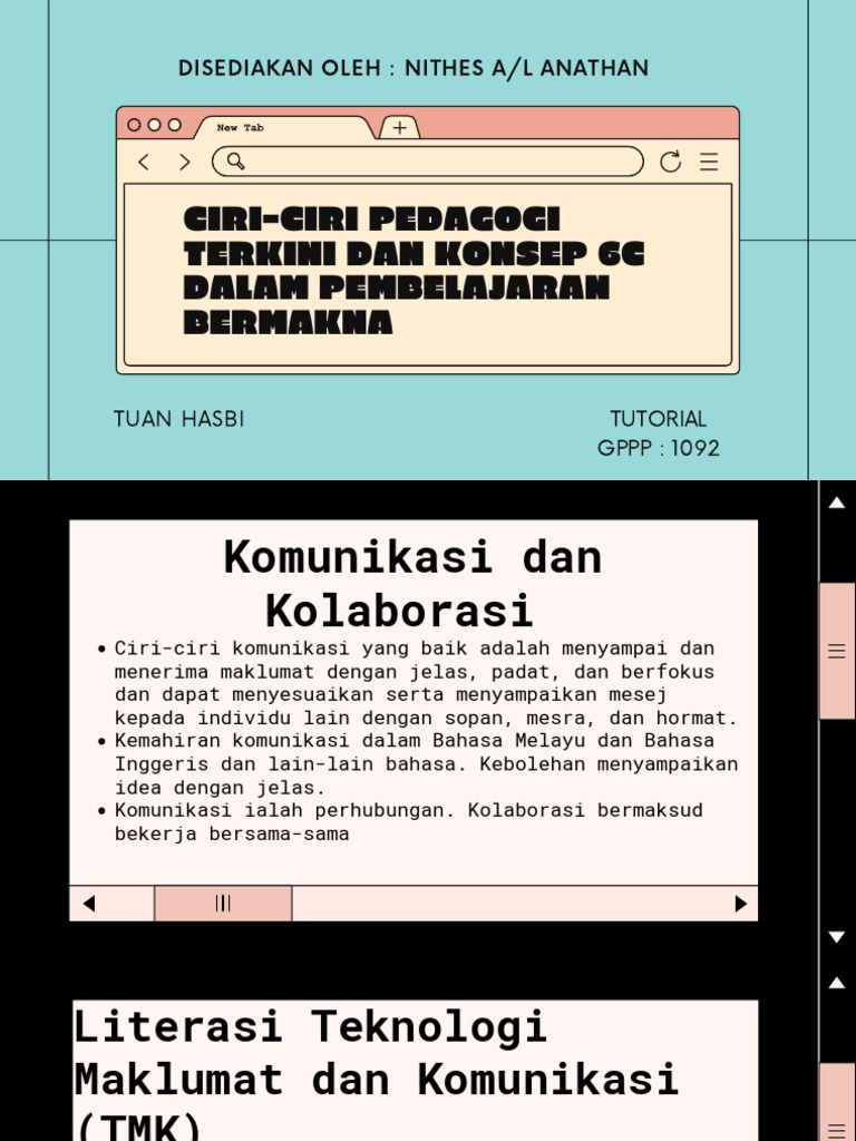 Ciri-Ciri Pedagogi Terkini Dan Konsep 6C Dalam Pembelajaran Bermakna | PDF
