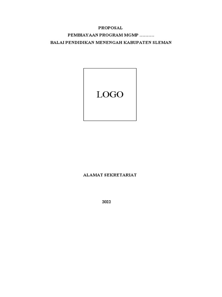 Contoh Proposal Pengajuan Dana MGMP 2022 | PDF