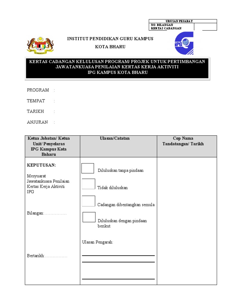 Contoh Kertas Cadangan | PDF
