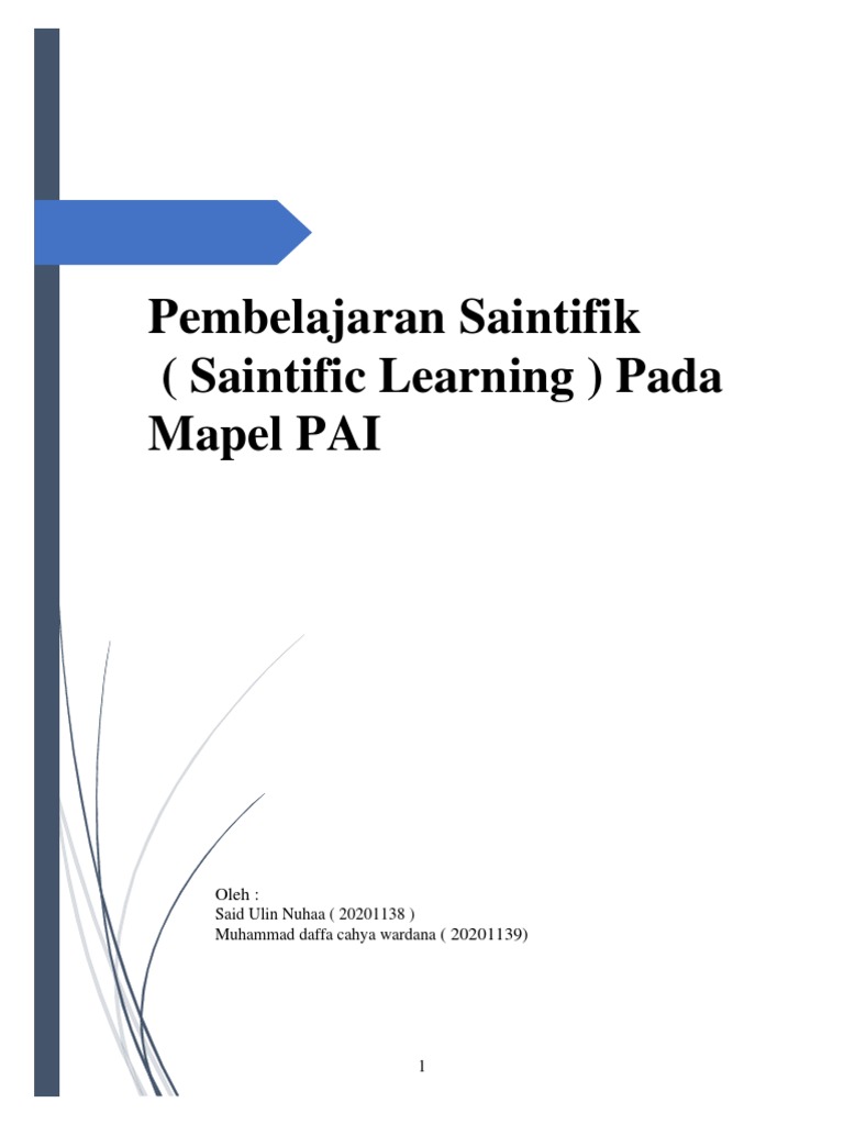 Pembelajaran Saintifik Pada Mapel Paiii | PDF