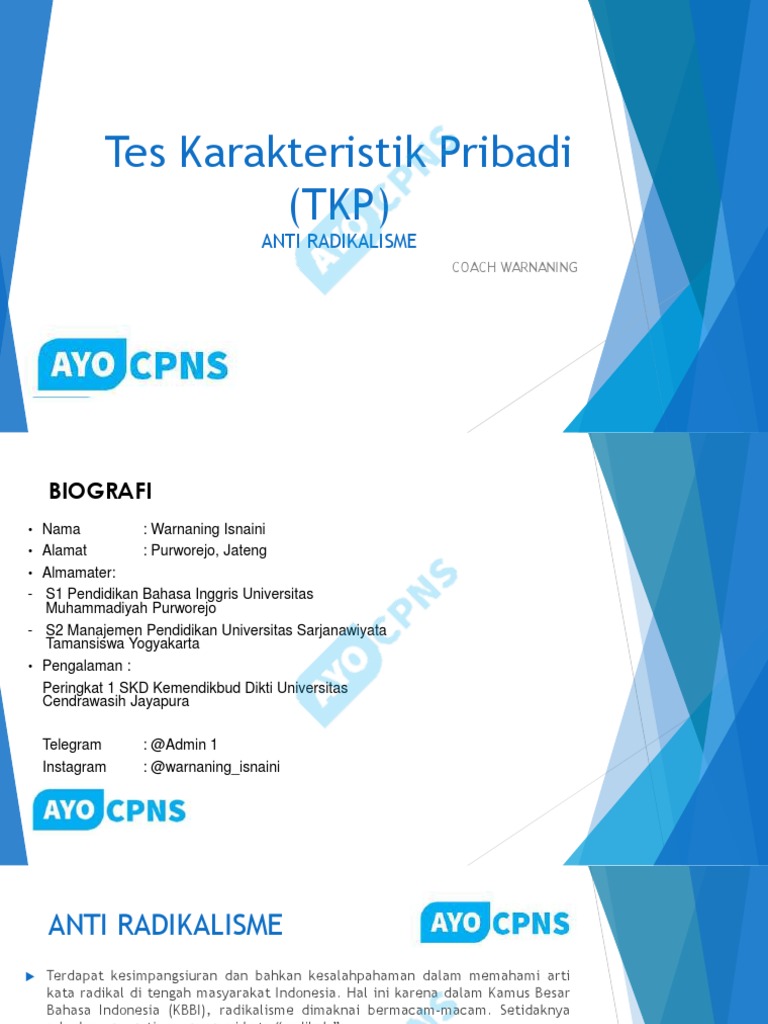 Bahas - TKP - Anti Radikalisme - Coach Nana | PDF