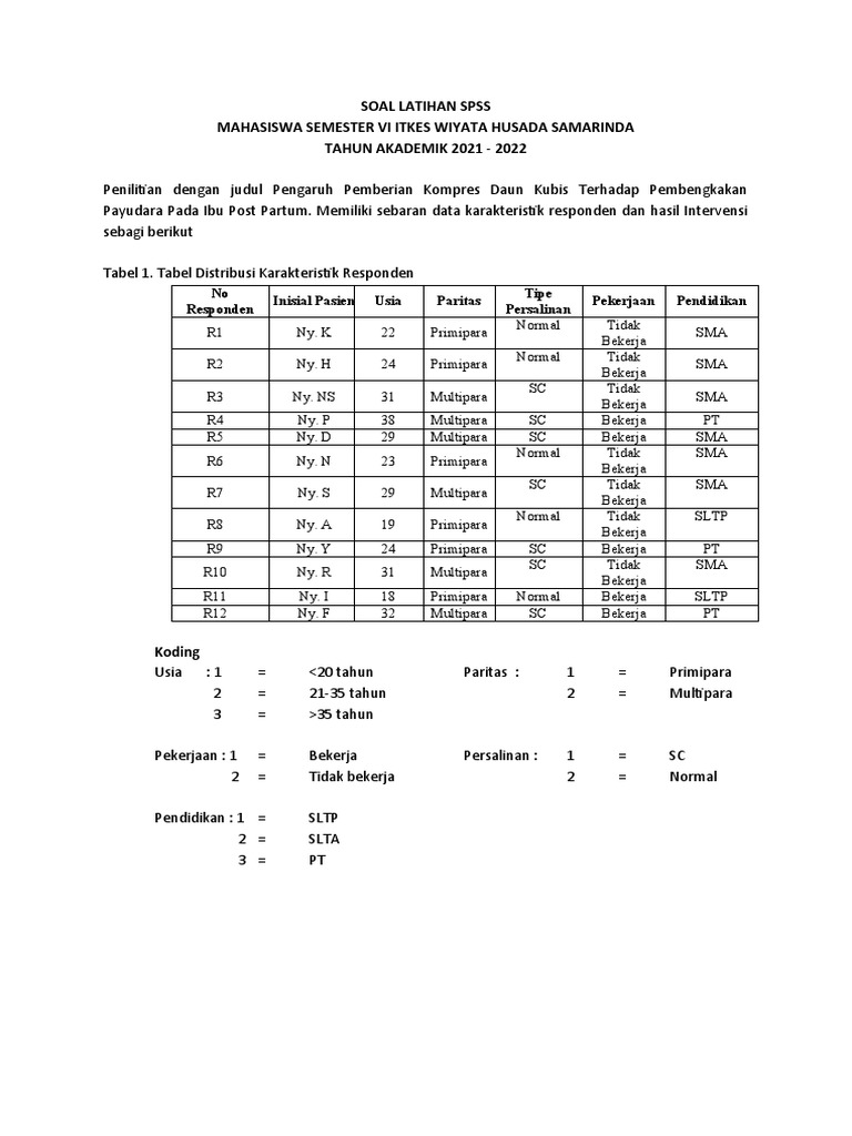 Soal Latihan Spss-Part 1 | PDF