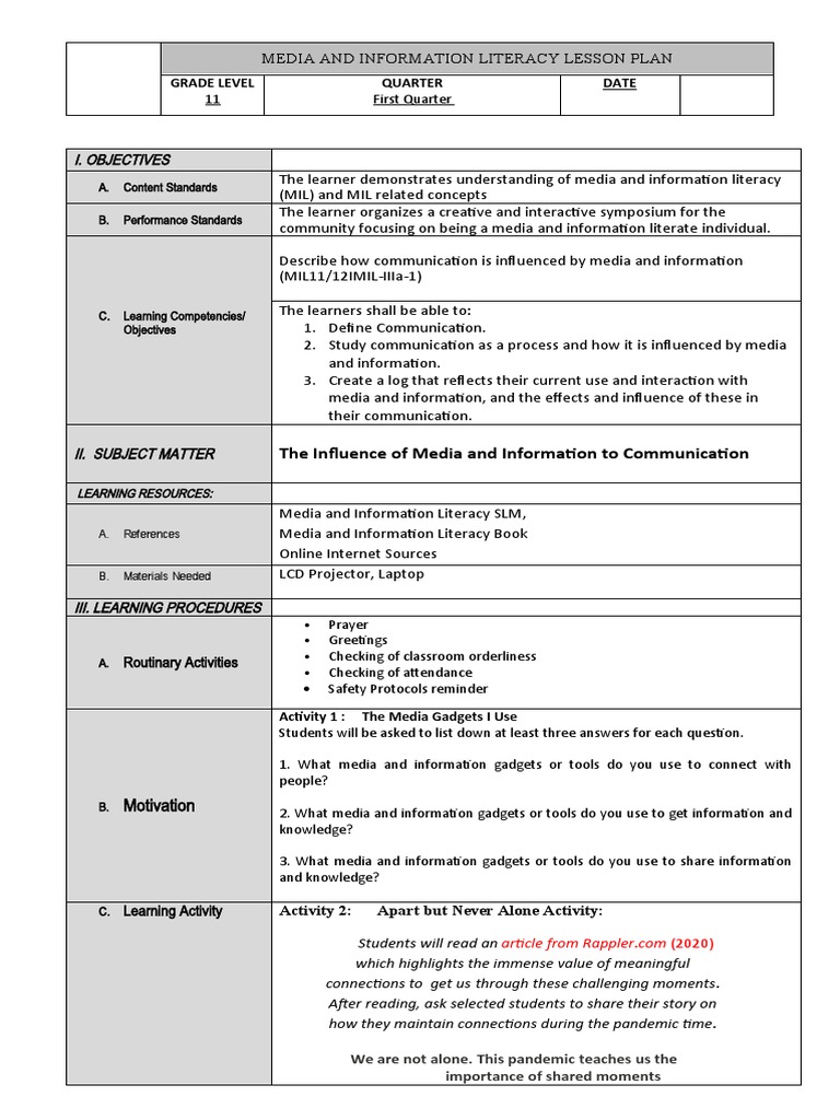Preparing Youth for a Media-Saturated World: An 11th Grade Media and ...