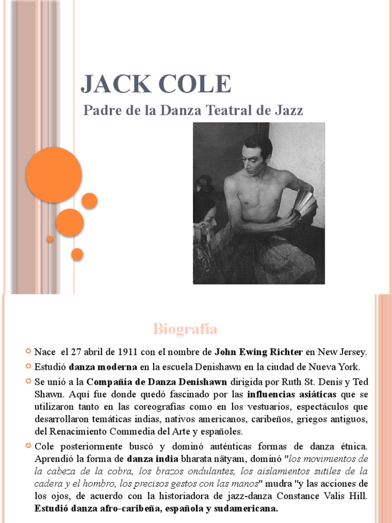 Biografía de Jack Cole: Pionero del Jazz Dance | PDF | Bailes | Jazz