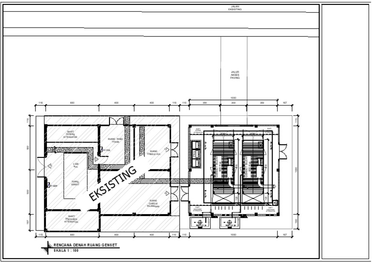 Eksisting: SKALA 1: 100 Rencana Denah Ruang Genset | PDF