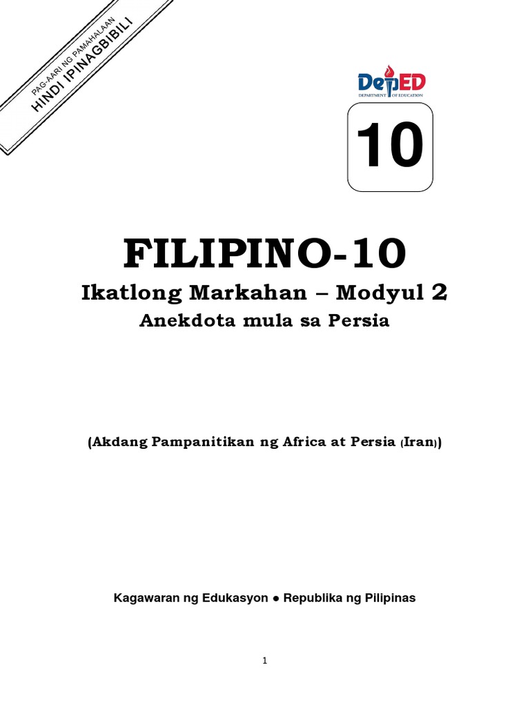 Filipino10 Q3 Modyul-2 | PDF