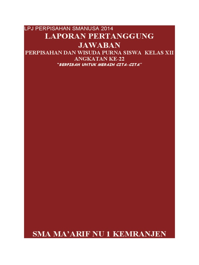 Contoh LPJ | PDF