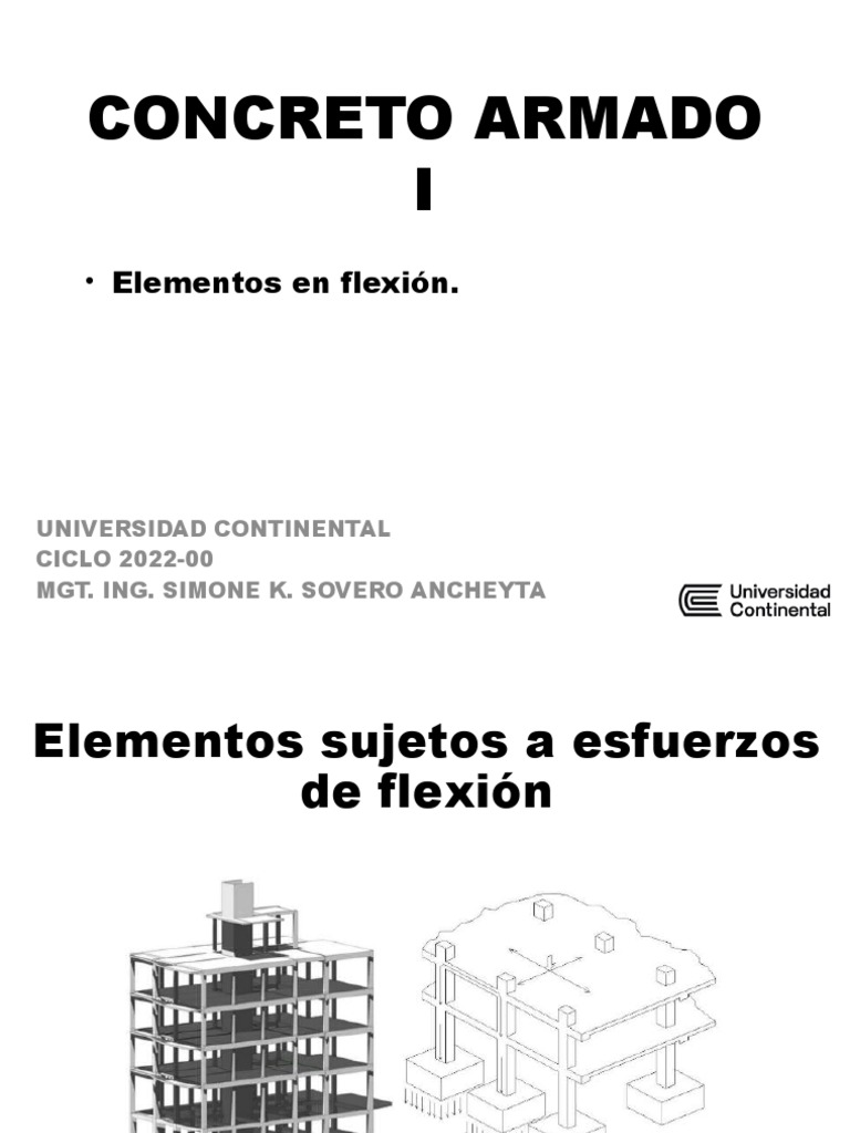 02 Concreto Armado - Elementos Sujetos A Flexión v1 | PDF | Doblar | Estrés (Mecánica)