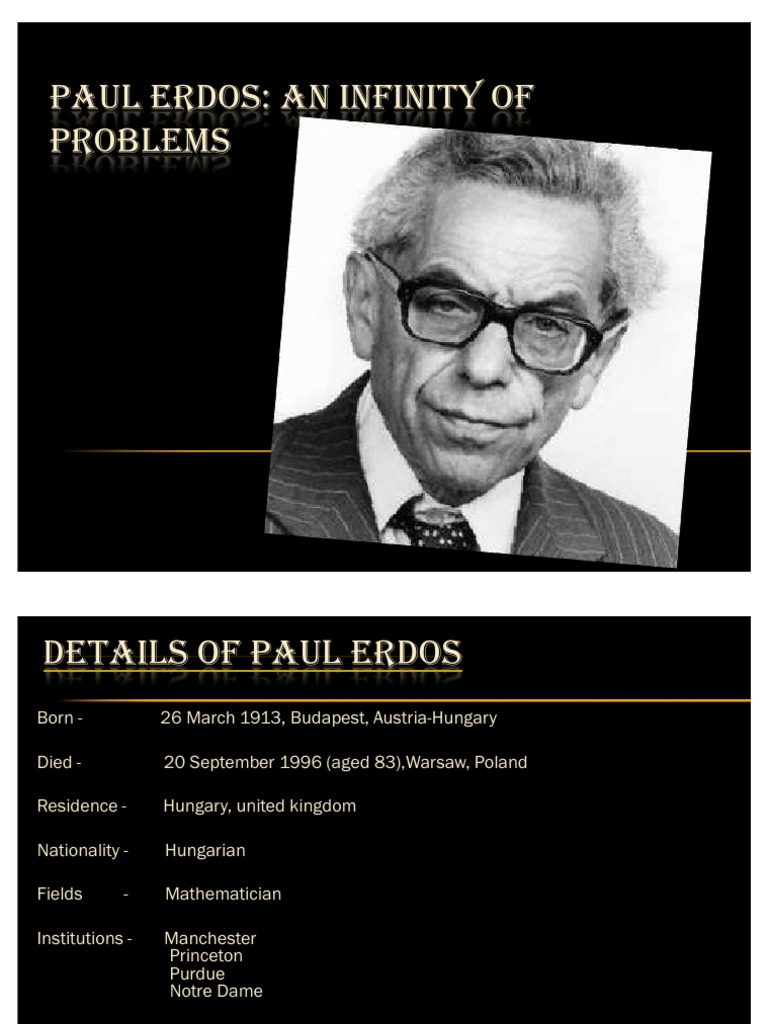 Paul Erdos Done in 5th | PDF