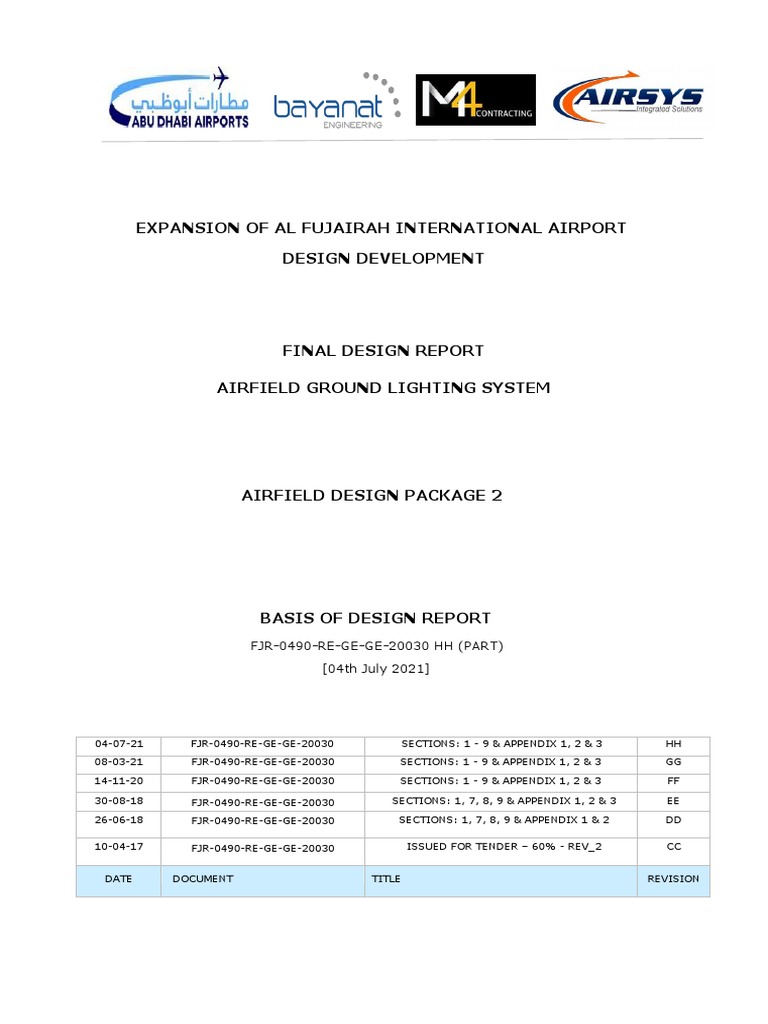 Basis of Design Report | PDF | Runway | Airport